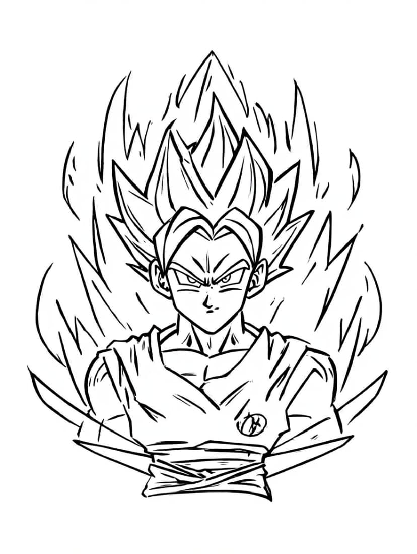 Printable Goku Black Coloring Page - Free Printable