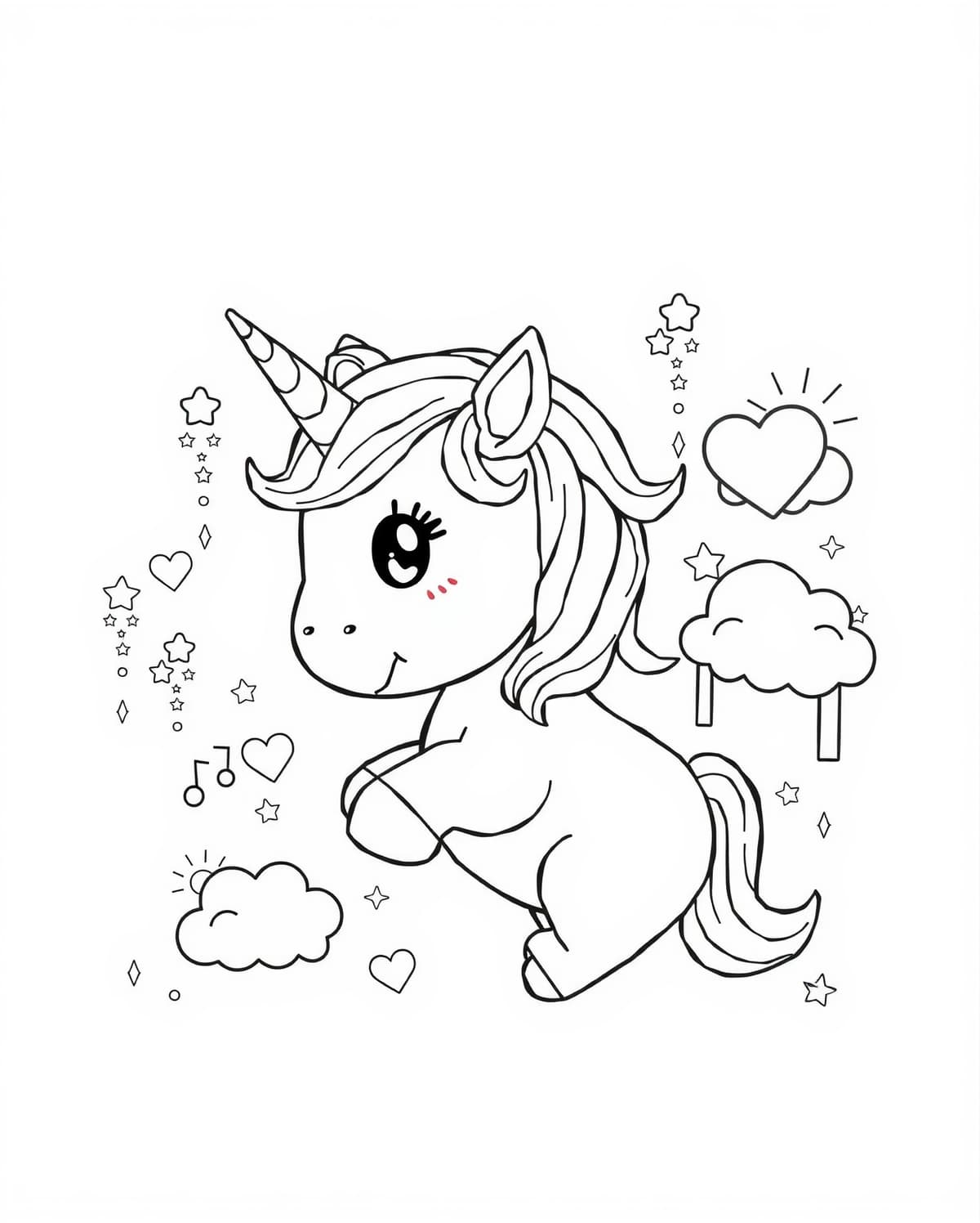 14 Kawaii Coloring Pages - Free Cute Printable Kawaii Art